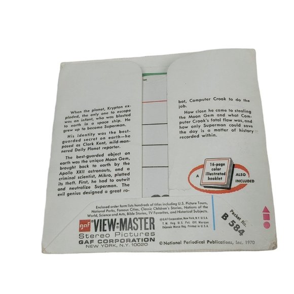 GAF | Toys | Vintage Superman Meets Computer Crook Viewmaster Complete ...